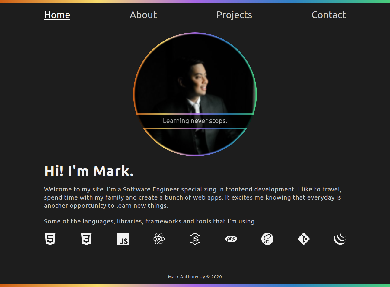 Mark Anthony Uy - Software Engineer, Web Developer, Front-end | HTML, CSS, Javascript, Reactjs ...